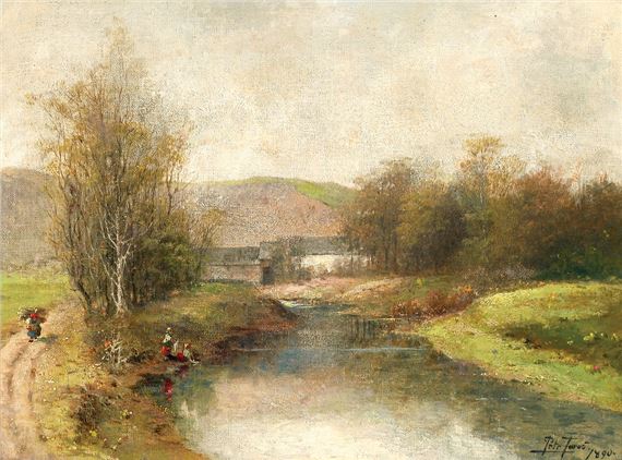 Peter Jaros | STAVENÍ U VODY (1890) | MutualArt