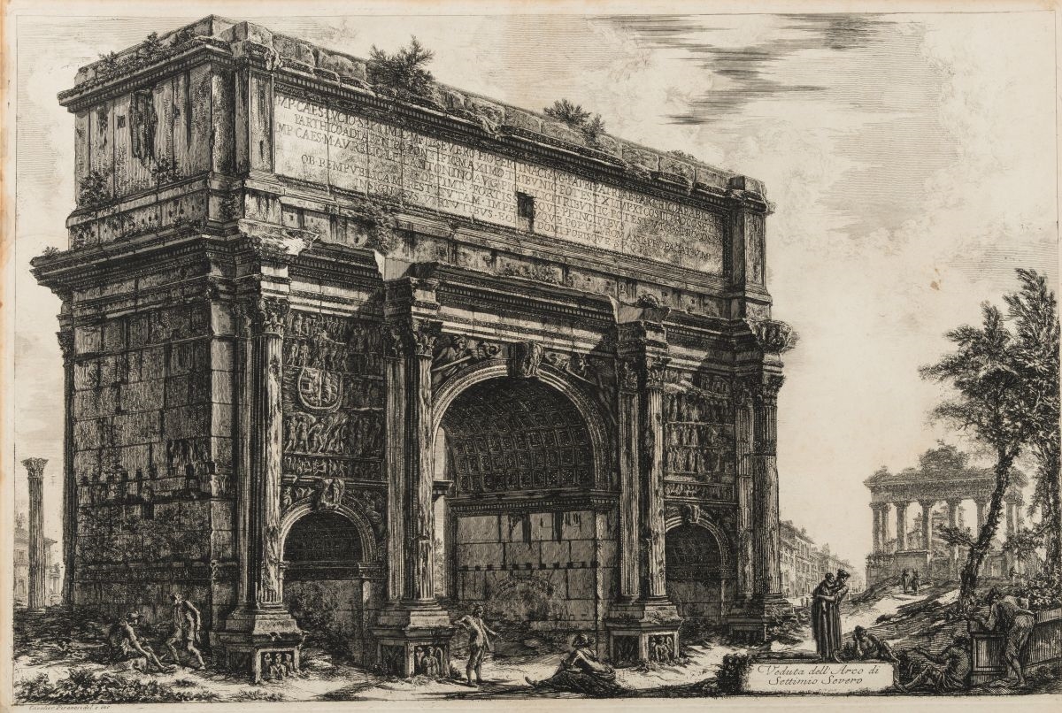 Giovanni Battista Piranesi | Veduta dell'Arco di Settimio Severo ...