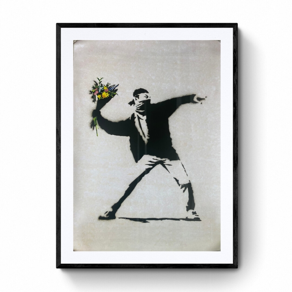 Banksy | Banksy Flower Thrower - Official Poster of the exhibition ...