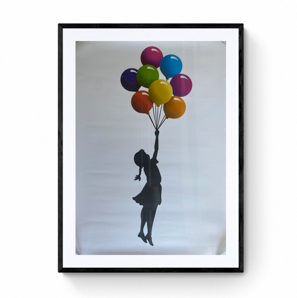 Banksy | Banksy Flying Balloon Girl - Official Poster of the exhibition ...