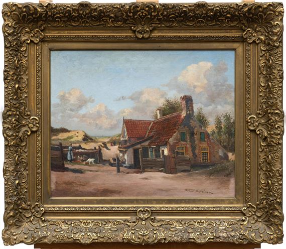 Daniël Noteboom | Vrouw bij een huisje in de duinen | MutualArt