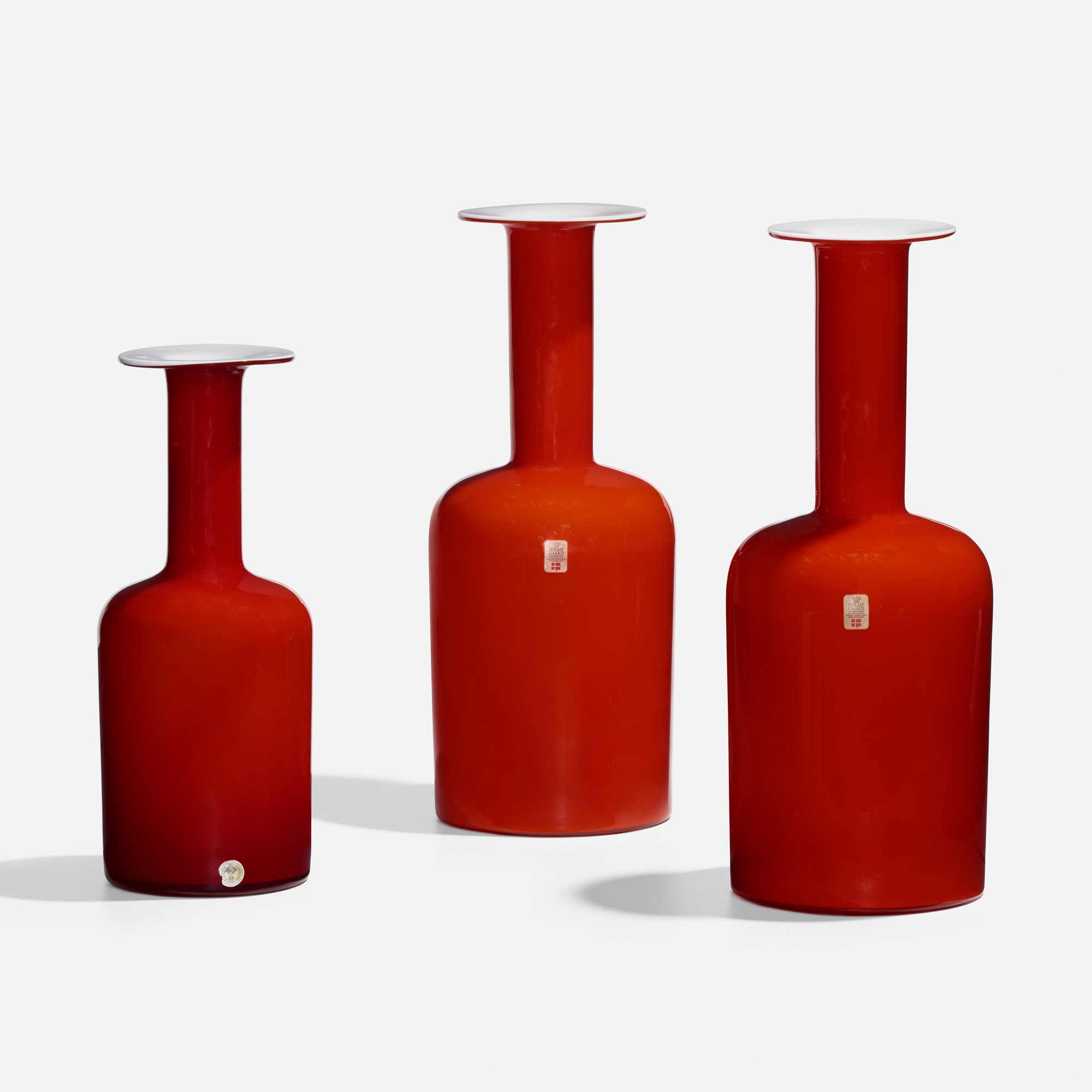 Otto Brauer | Vases from the Gulvvase series, collection of three ...