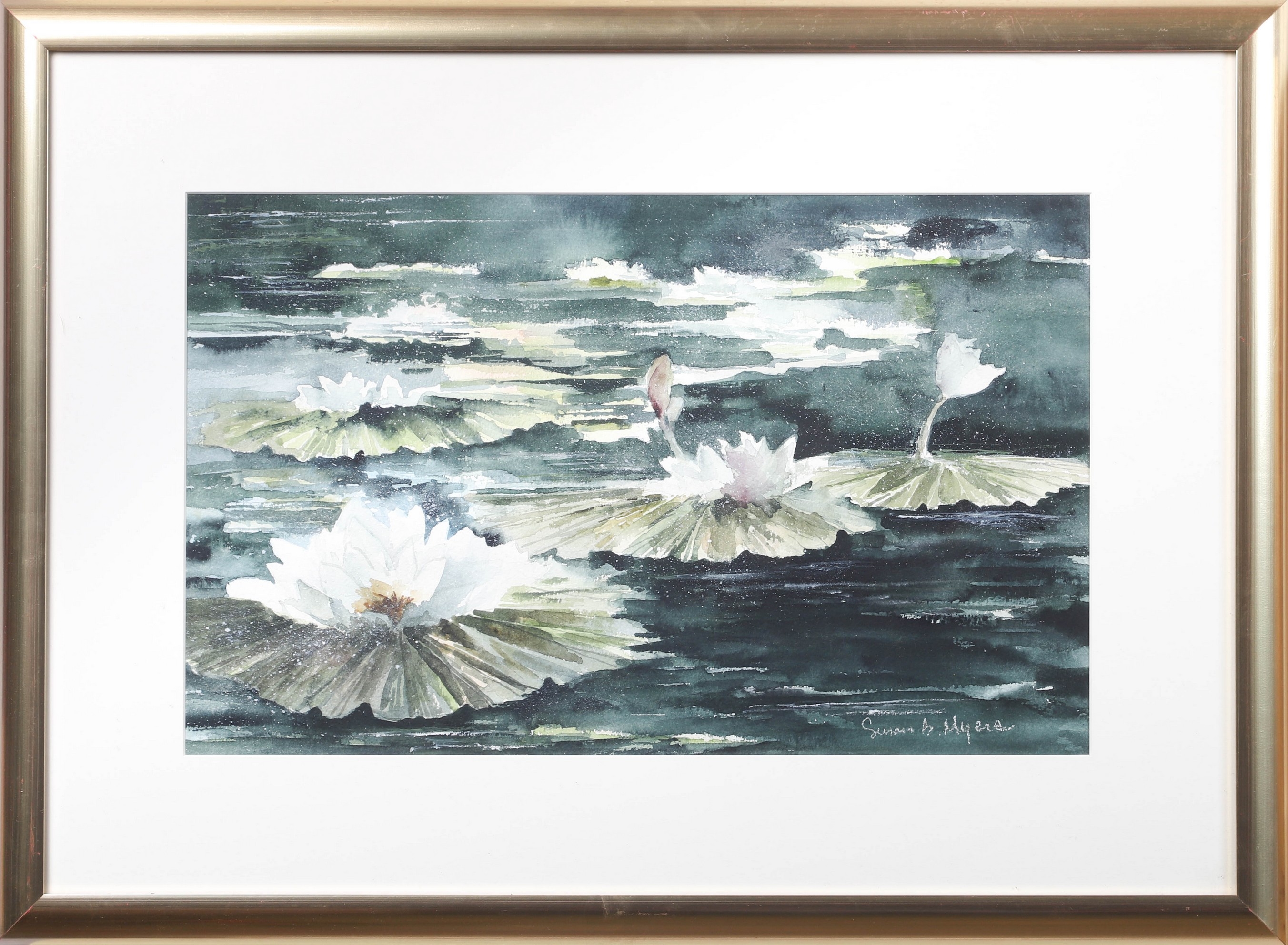 Barbara Neville | 2 Floral Watercolor Paintings | MutualArt