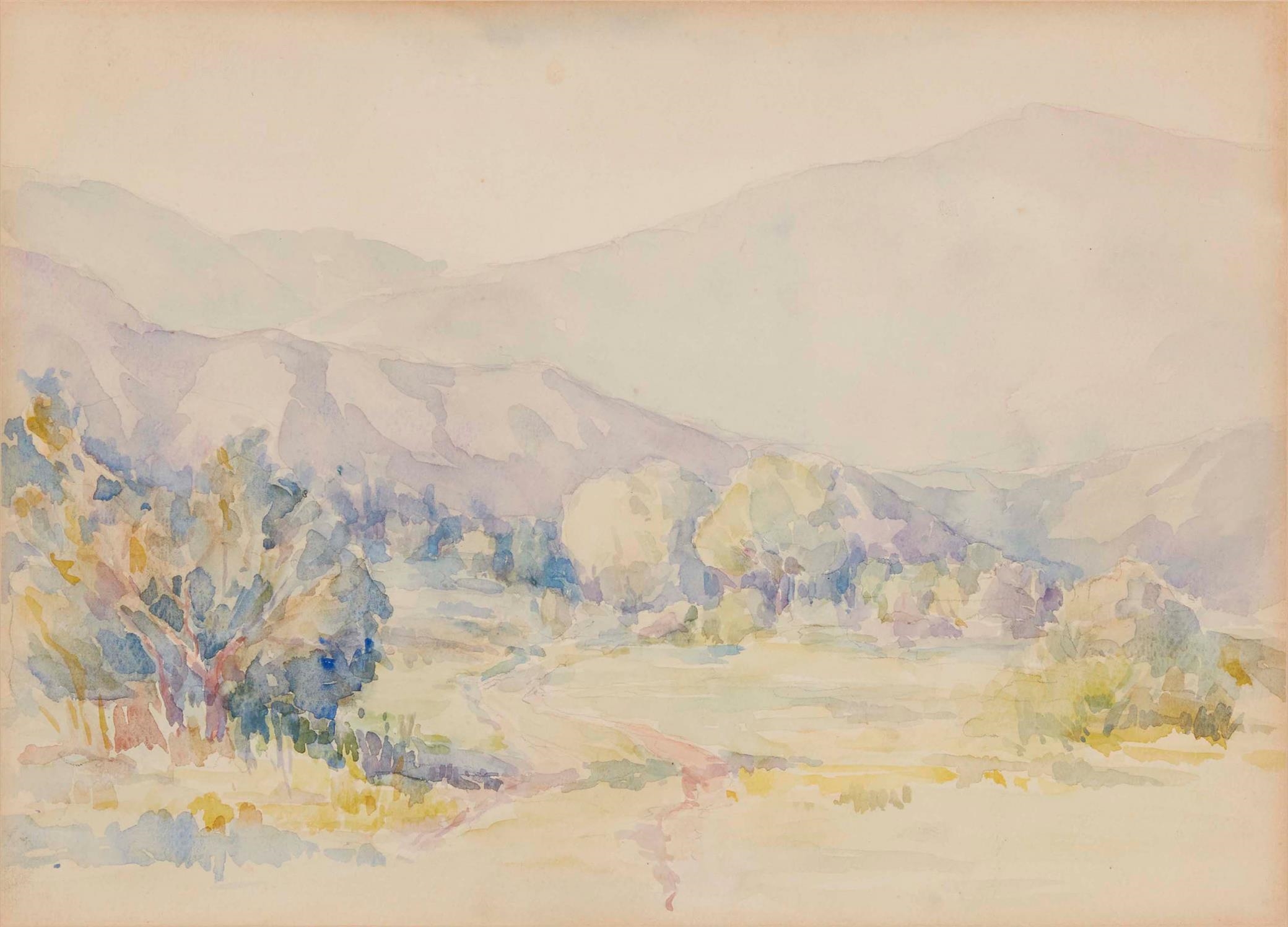 Benjamin Brown | Landscape with foothills | MutualArt