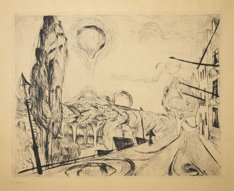 Max Beckmann | Landschaft mit Ballon | MutualArt