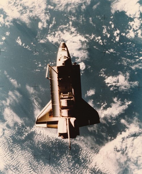 NASA | The Space Shuttle Challenger floats in Space (1984) | MutualArt