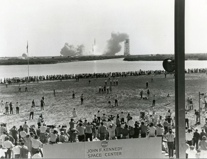 NASA | Historic liftoff of the Apollo 11 mission from Cape Canavera on ...