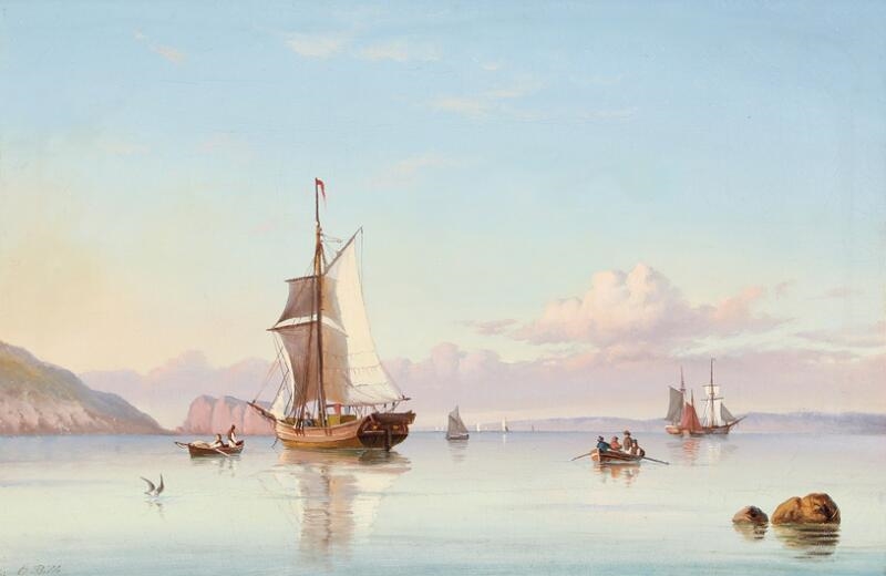 Carl Ludwig Bille | Ships by a coast | MutualArt