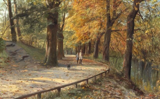 Peder Mork Monsted | A winter landscape (1916) | MutualArt