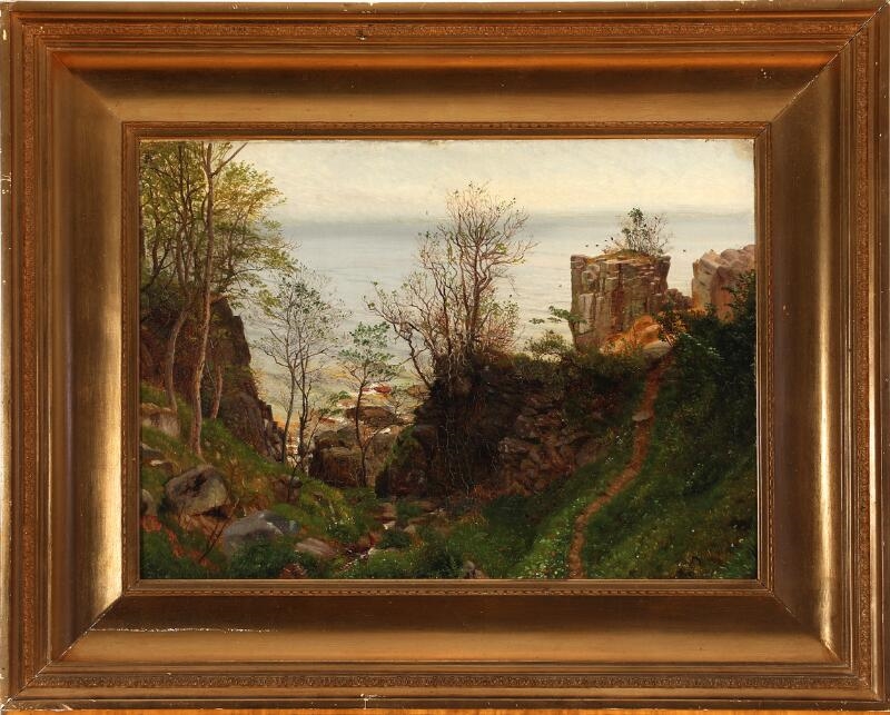 Vilhelm Kyhn | Udsigt over Søen fra Klipperne ved Rø (1871) | MutualArt