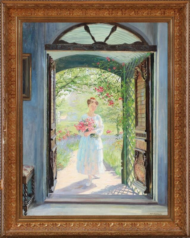 Robert Panitzsch | The artist's wife in the garden in Lyngby (1921 ...