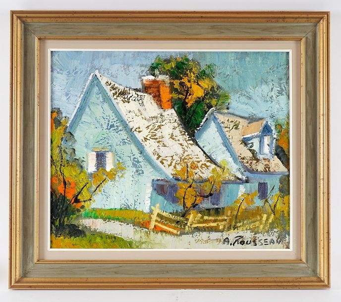 Albert Rousseau | Maison bleue à Vaudreuil (1977) | MutualArt