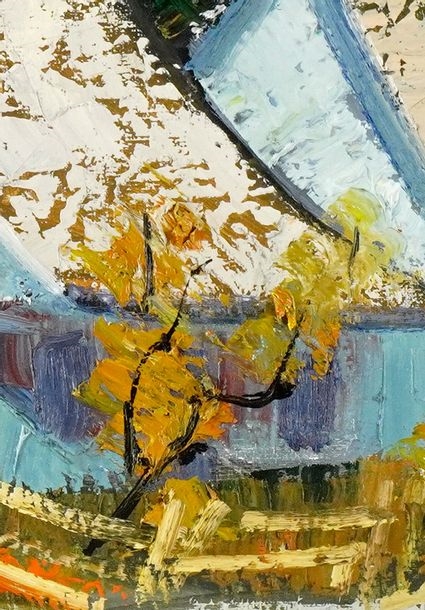 Albert Rousseau | Maison bleue à Vaudreuil (1977) | MutualArt