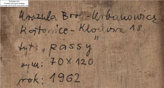 Urszula Broll | Passy from Alikwoty cycle (1962) | MutualArt