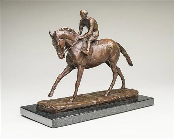 Elsa Horne Voss | MORNING GALLOP – TOMMY WITH JACK BALL UP | MutualArt