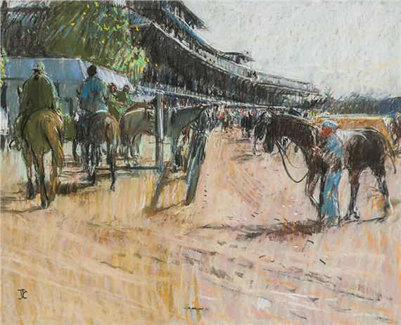 Thomas Coates | VIEW OF THE KEENELAND GRANDSTAND FROM THE GAP | MutualArt