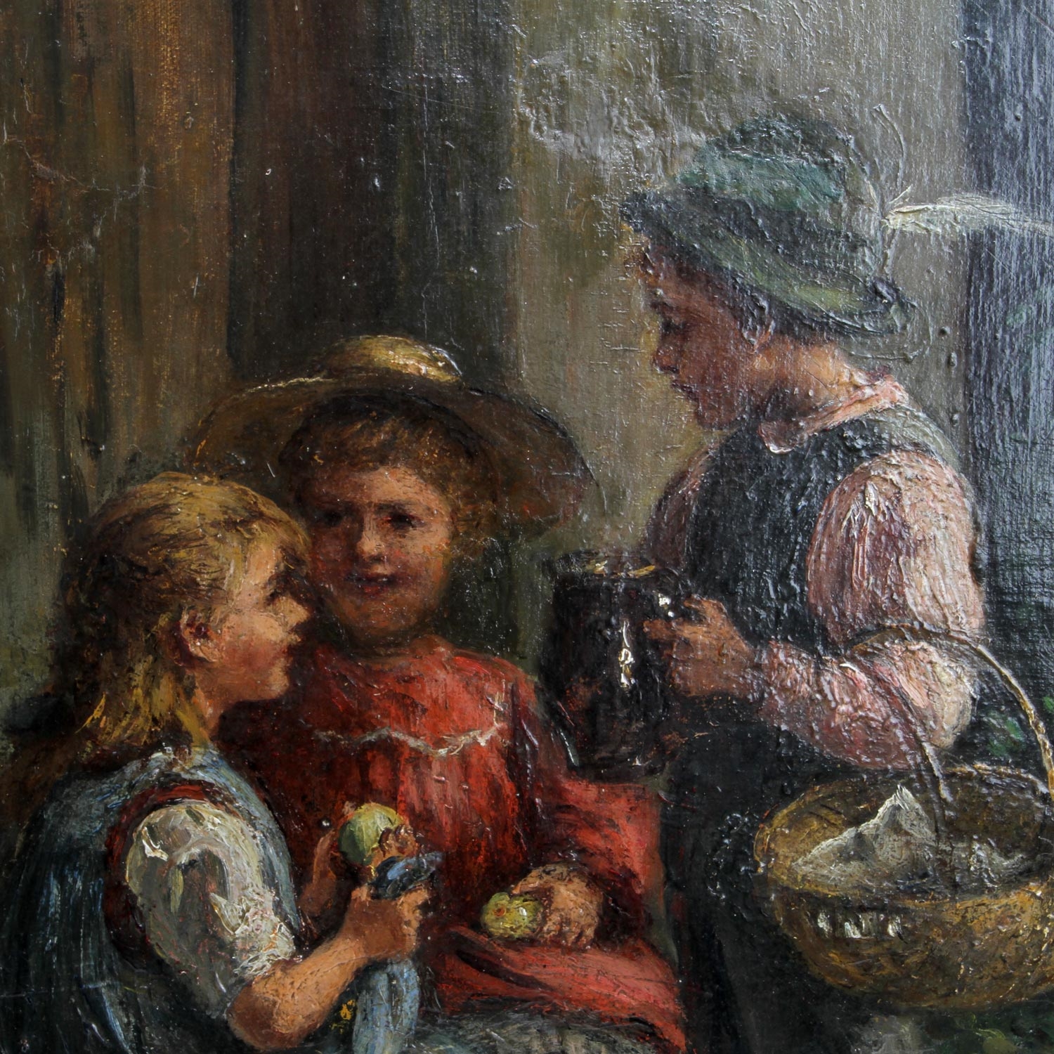 Pietronella Peters | Three children in front of the house | MutualArt