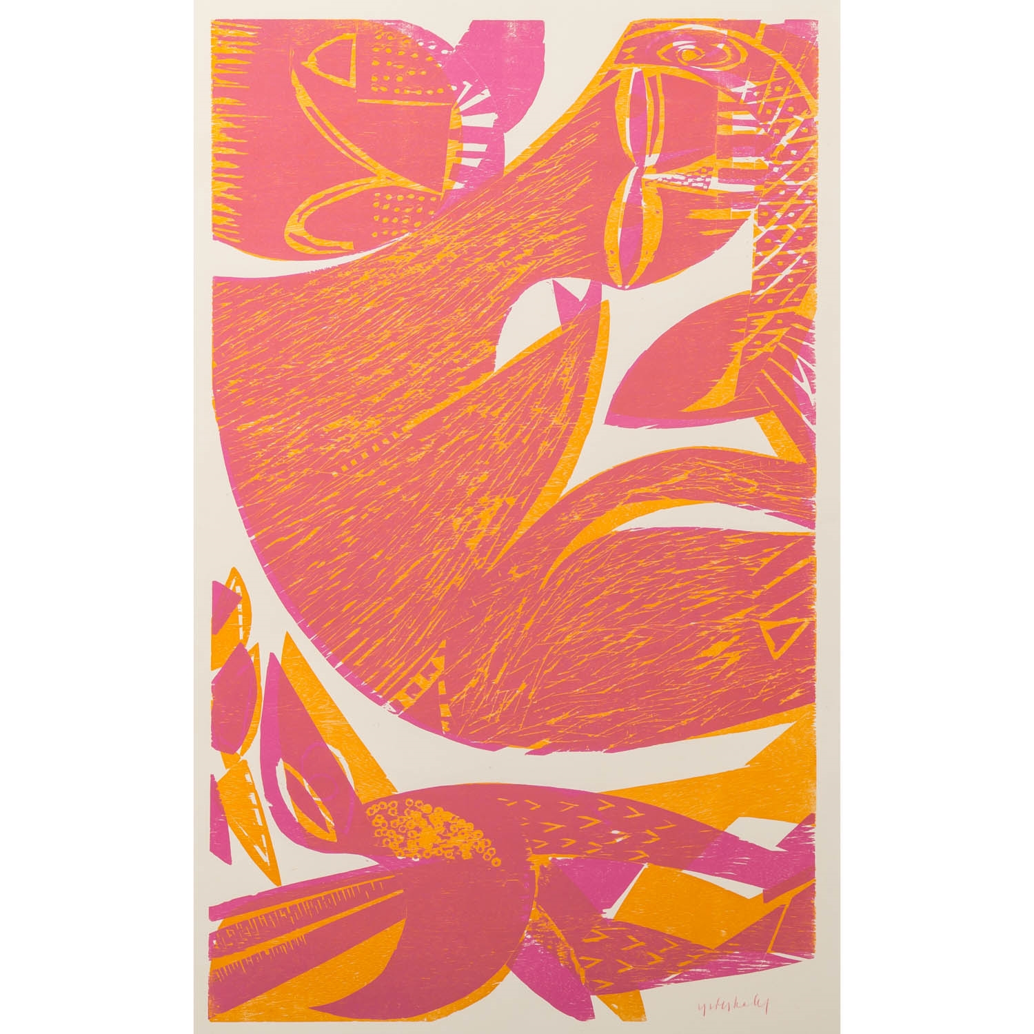 HAP Grieshaber | Cat and Bird | MutualArt