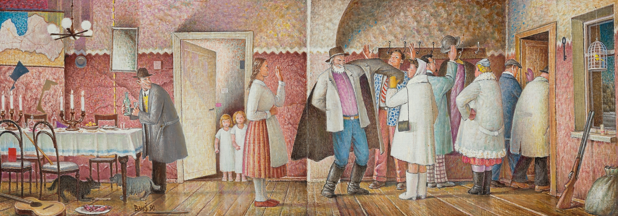 Auseklis Bauskenieks | The guests are leaving (Late 20th Century ...