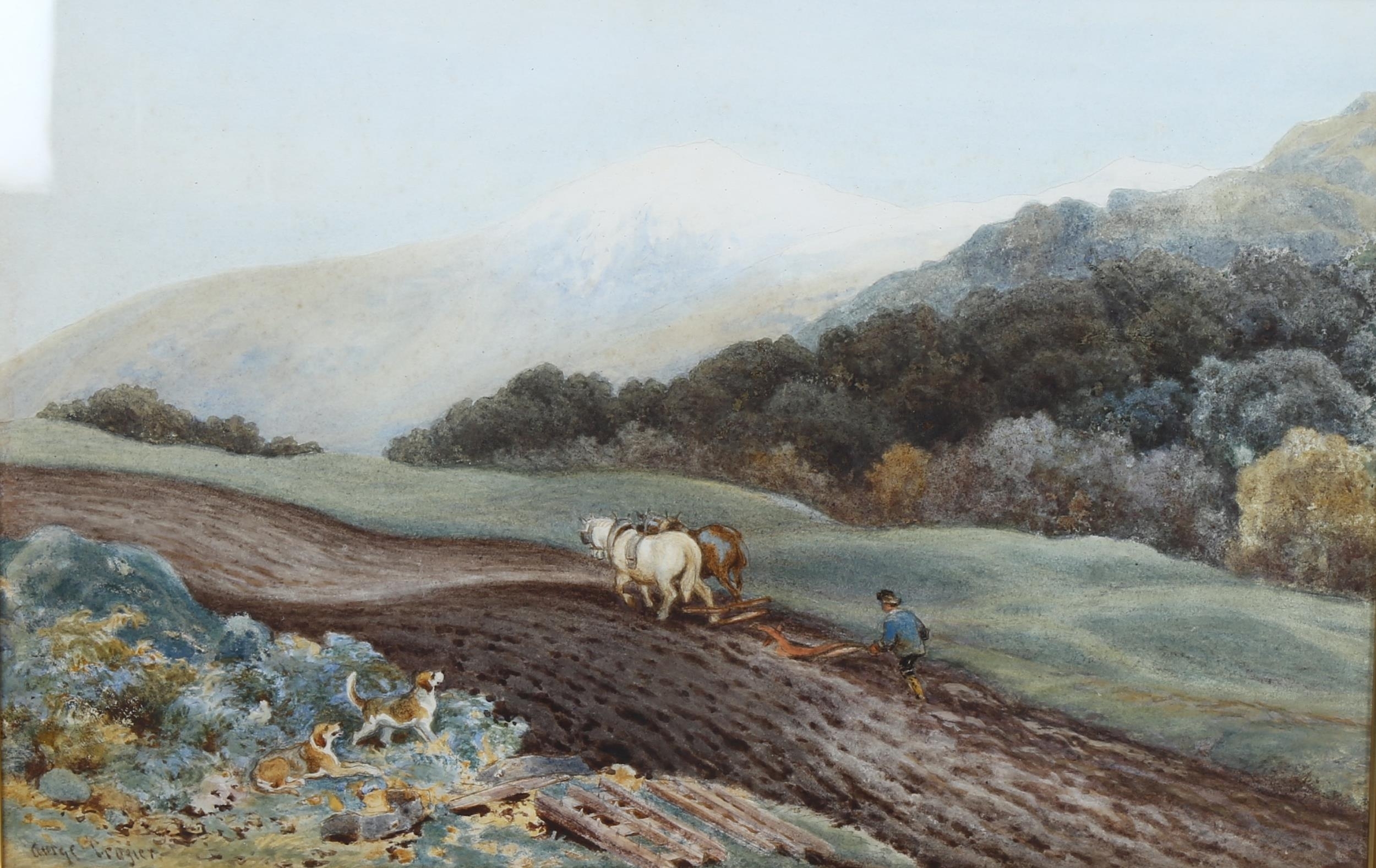 George Crozier | ploughing scene (1900) | MutualArt