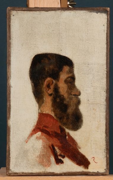 Pierre-Auguste Renoir | Study of a man's profile. | MutualArt