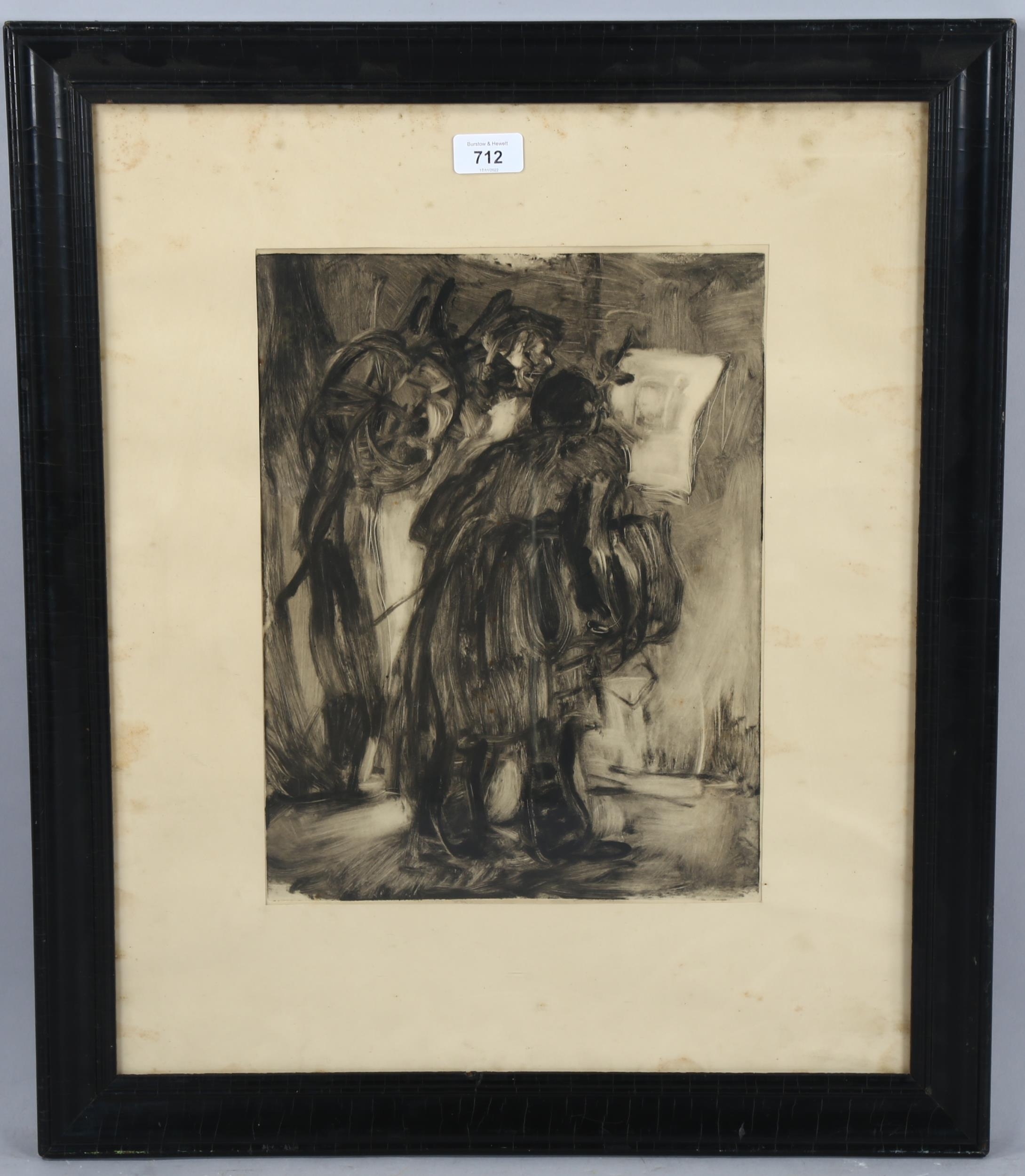 Honoré Daumier | 2 figures reading (1860) | MutualArt