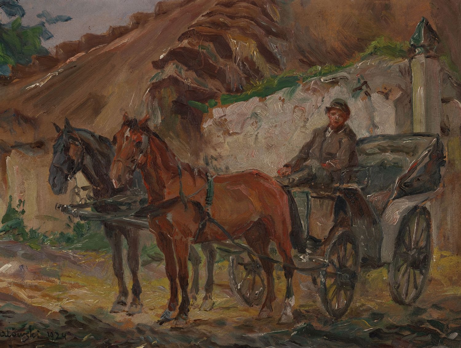 Stanisław Kaczor Batowski | POWÓZ PRZED BRAMĄ (1924) | MutualArt