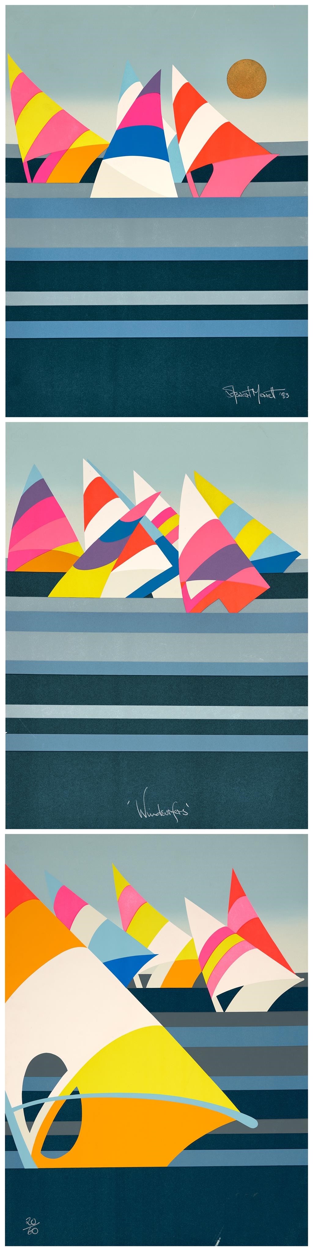 Stewart Merrett | Windsurfers, 1983 (triptych) (1983) | MutualArt