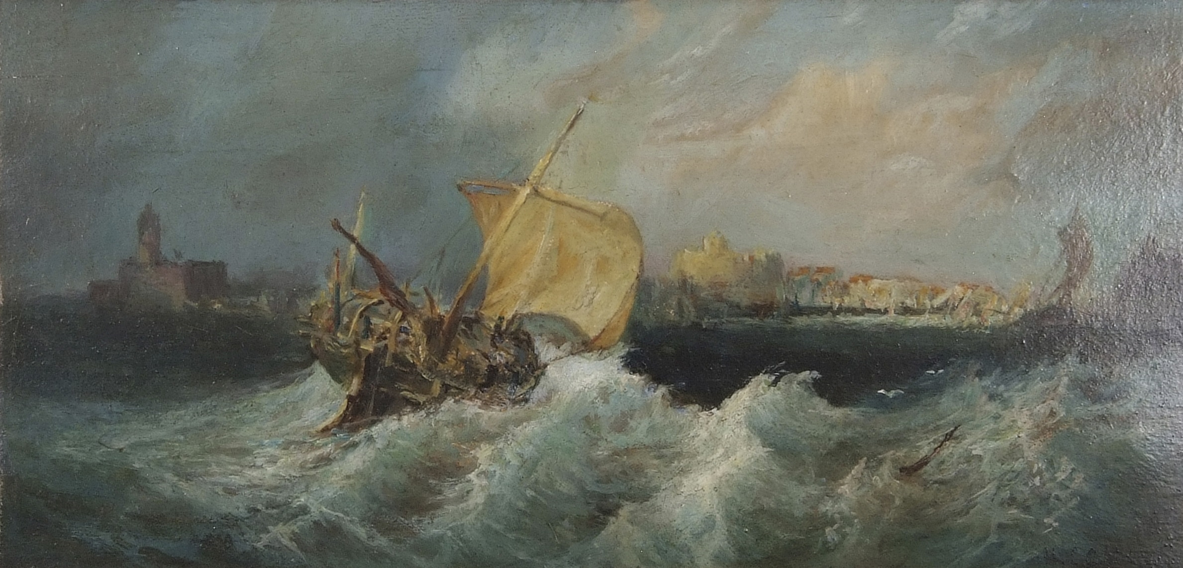 François-Étienne Musin | A fishing boat in heavy seas heads for port ...