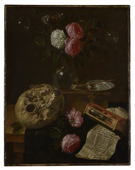 Peeter Sion | Vanité au sablier et au crâne | MutualArt