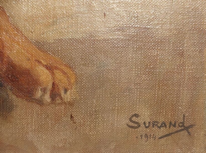 Gustave Surand | Reclining Lion, 1914 (1914) | MutualArt