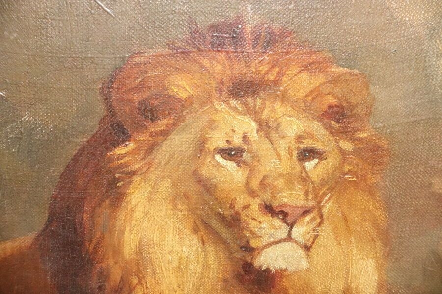 Gustave Surand | Reclining Lion, 1914 (1914) | MutualArt
