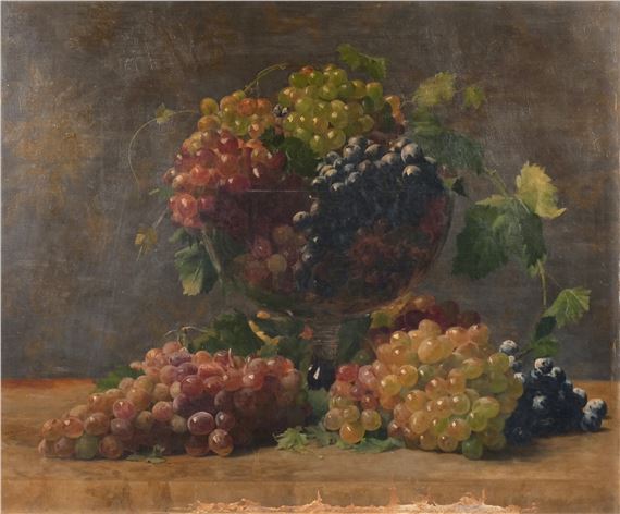 William Joseph McCloskey | Table top still-life with grapes | MutualArt