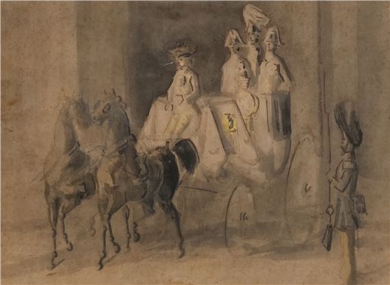 Constantin Guys | Horse-drawn carriage | MutualArt