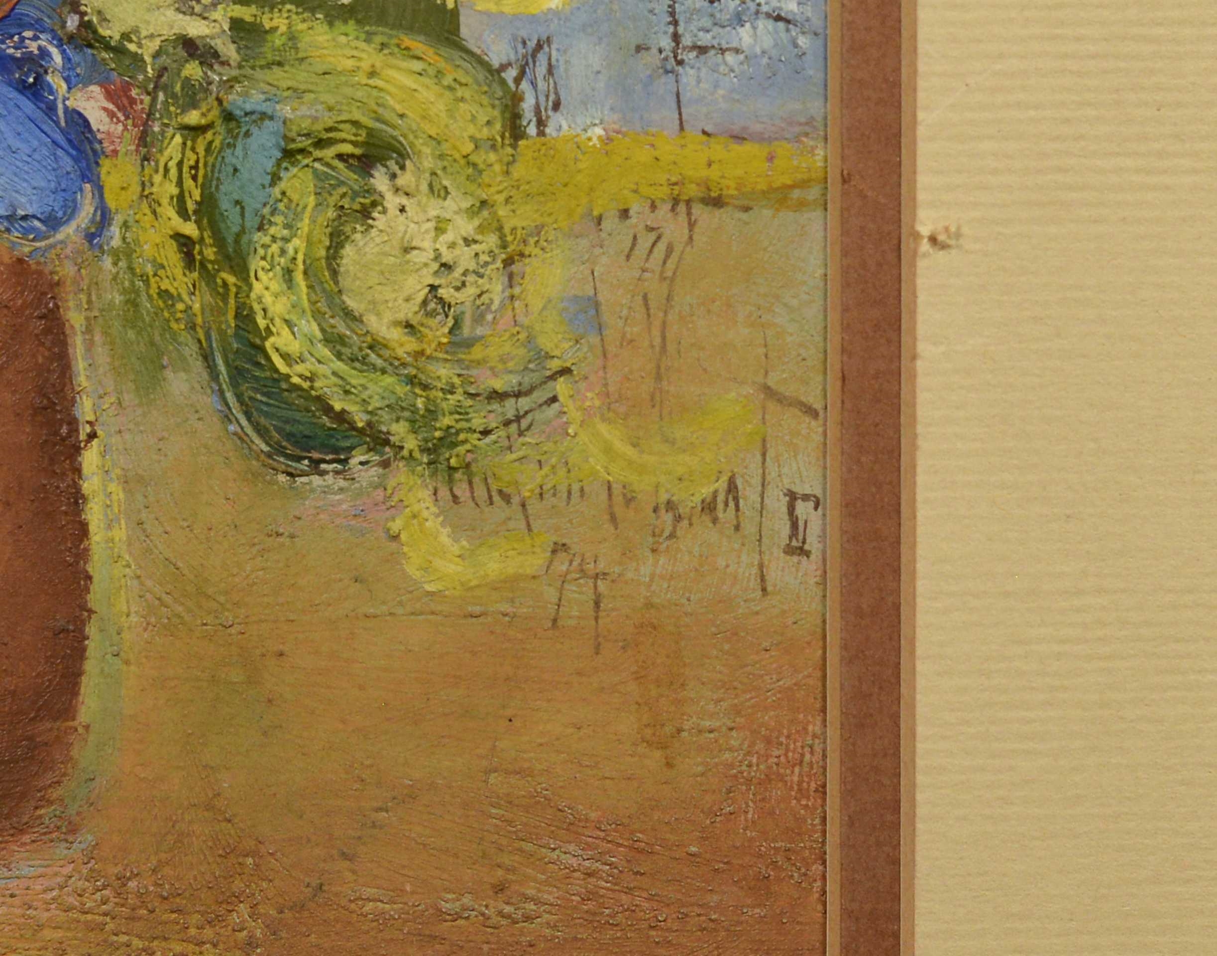 Paul-Émile Genest | Bouquet de fleurs Huile sur carton, signée en bas à ...