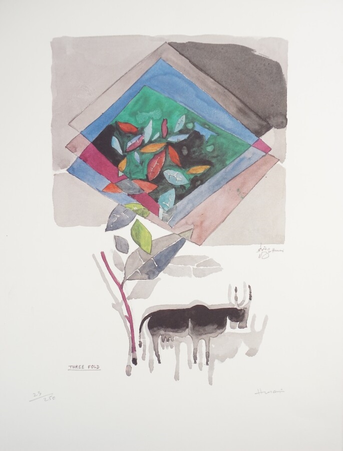 Maqbool Fida Husain | Three Fold | MutualArt