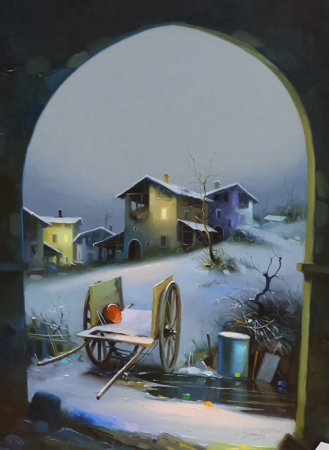 Silvano Gambo | three oils on canvas | MutualArt