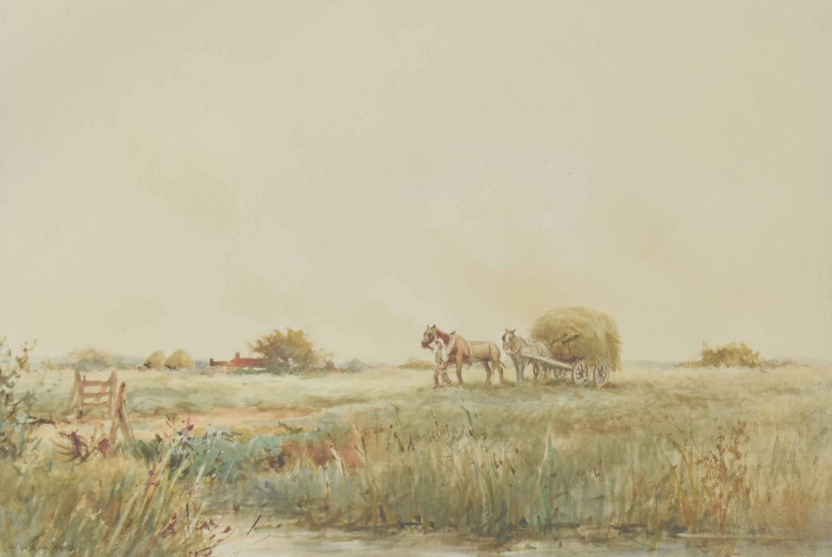 Frederick John Bartram Hiles | - Hay making scene, | MutualArt