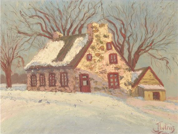 Joseph Jutras | Vieille maison datant du régime français (1951) | MutualArt