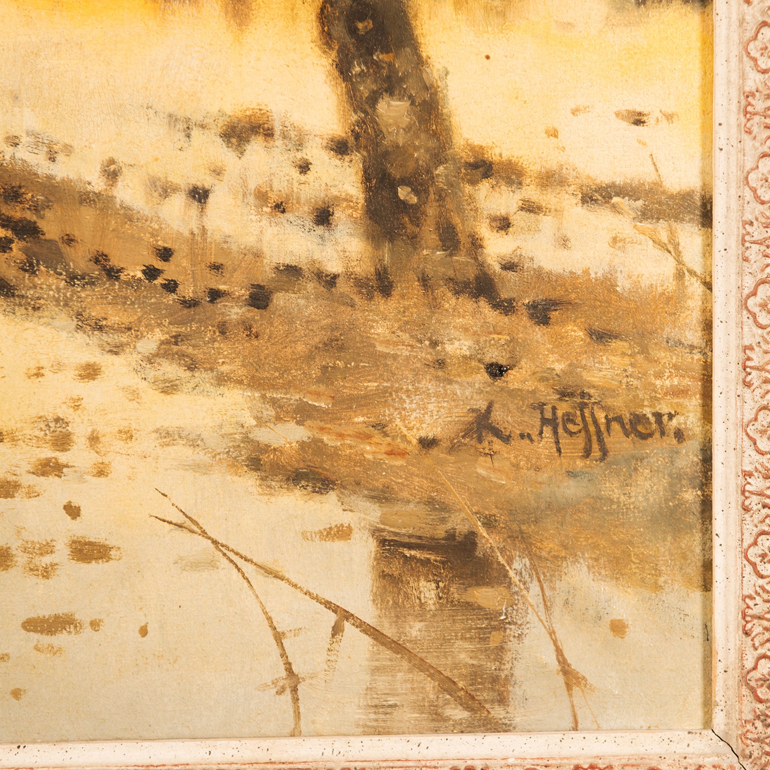 Karl Heffner | landscape with trees and water | MutualArt