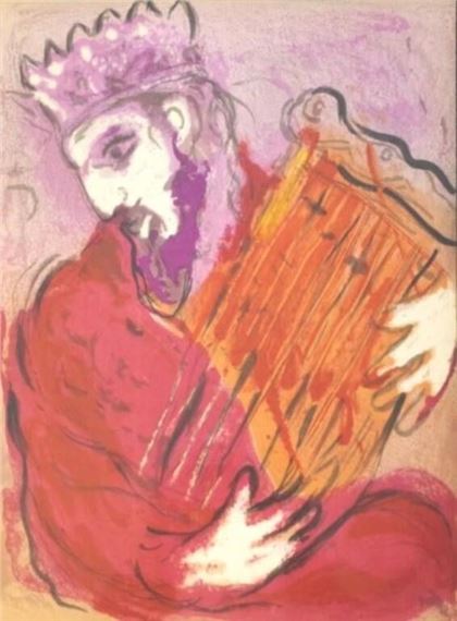 Marc Chagall | Marc Chagall (1887-1985) ''David and his Harp'' (1956 ...