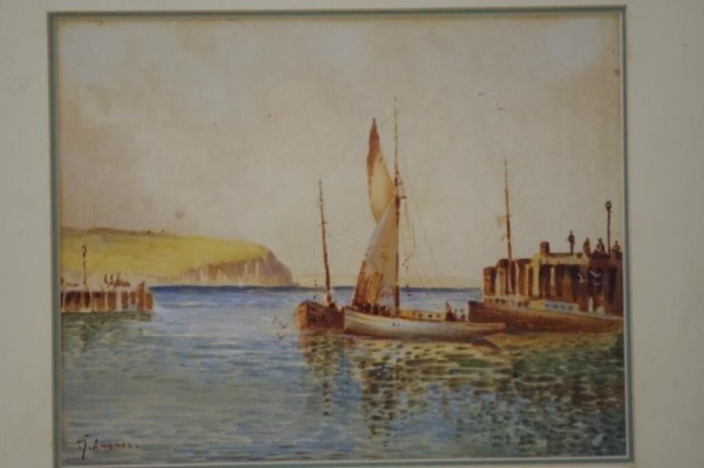 Gerald George Reginald Ansdell | Boats docking | MutualArt