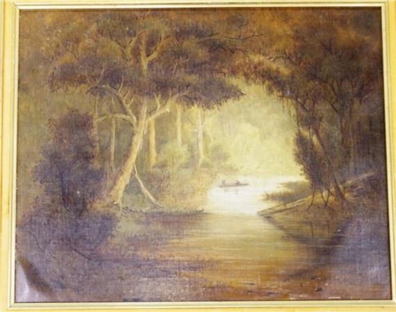 William Henry Short Jr. | 'River Scene' (1900) | MutualArt