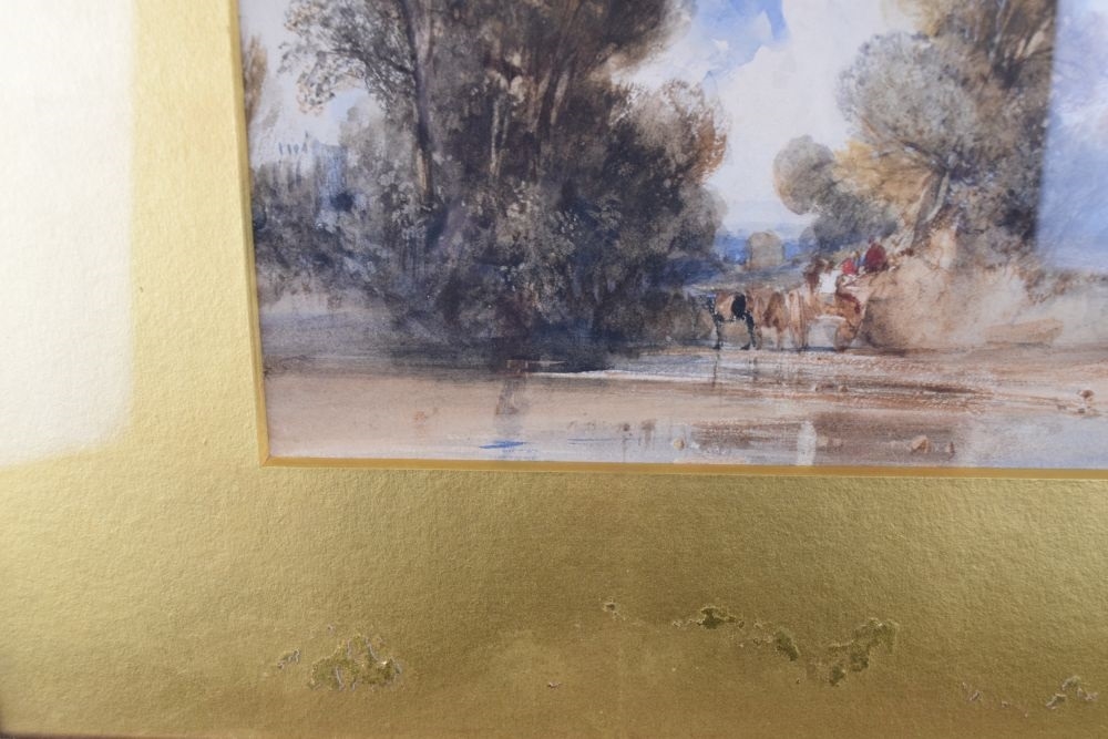 Richard Parkes Bonington | Watercolour - Rural landscape with horse and ...