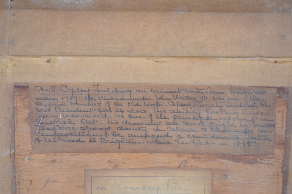 Anthony Vandyke Copley Fielding | - Watercolour - Ramsey Pier | MutualArt