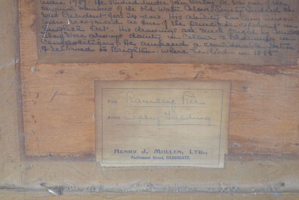 Anthony Vandyke Copley Fielding | - Watercolour - Ramsey Pier | MutualArt