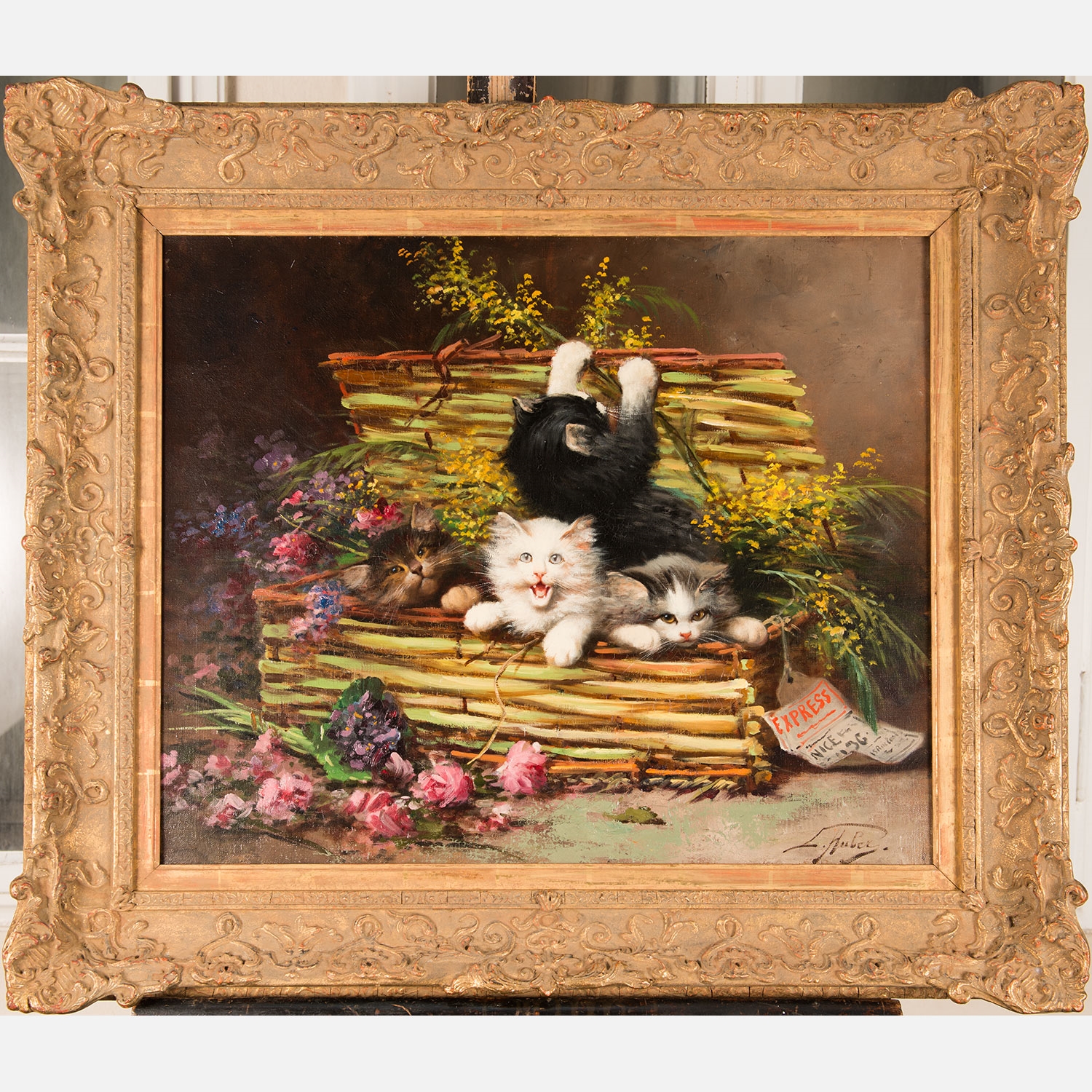 Leon Charles Huber | young cats | MutualArt