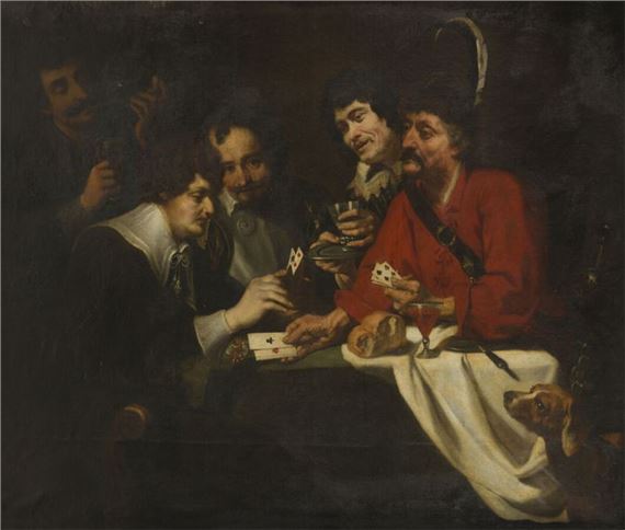 Theodore Rombouts | Card players around a table | MutualArt