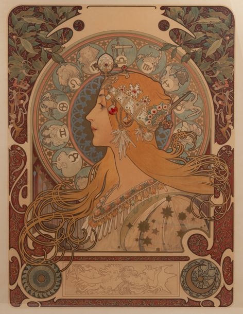 Alphonse Mucha | Zodiac (1896), variant called The New Year (1896 ...