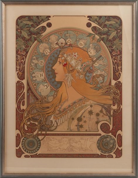 Alphonse Mucha | Zodiac (1896), variant called The New Year (1896 ...